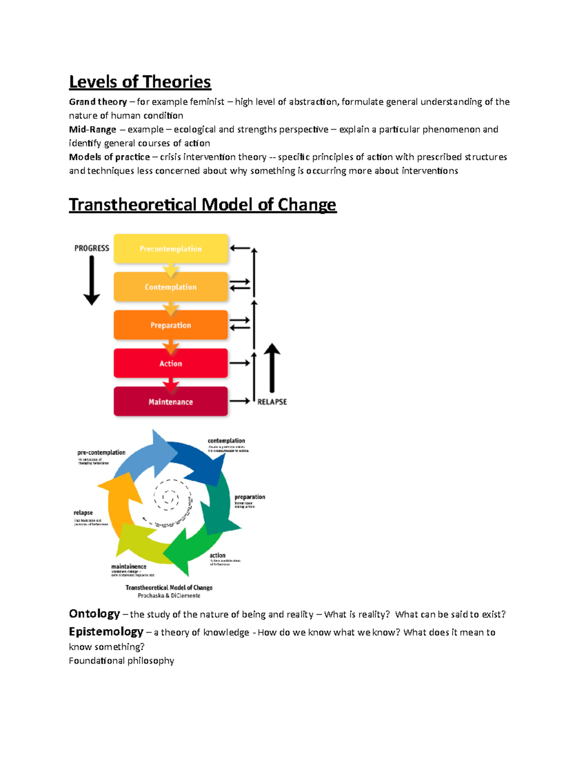 205 study material Nov 2018 - Levels of Theories Grand theory – for ...
