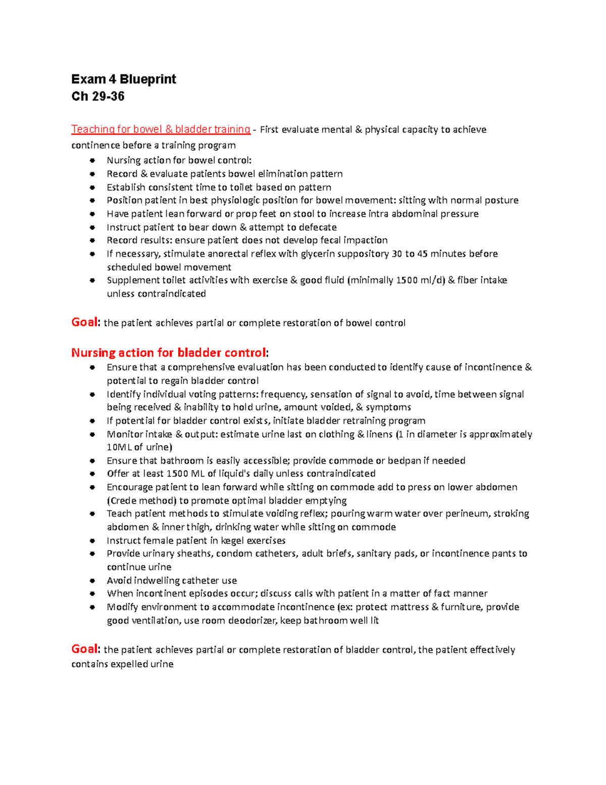 Geriatrics Final Exam Notes - Exam 4 Blueprint Ch 29- Teaching for ...