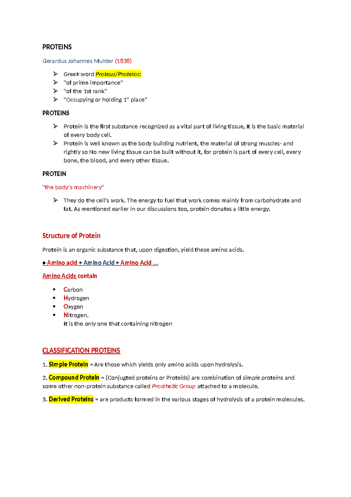 Proteins - Pharmacology - PROTEINS Gerardus Johannes Mulder (1838 ...