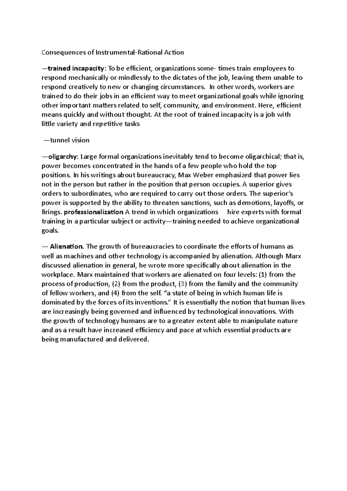 Consequences of Instrumental - Consequences of Instrumental-Rational ...
