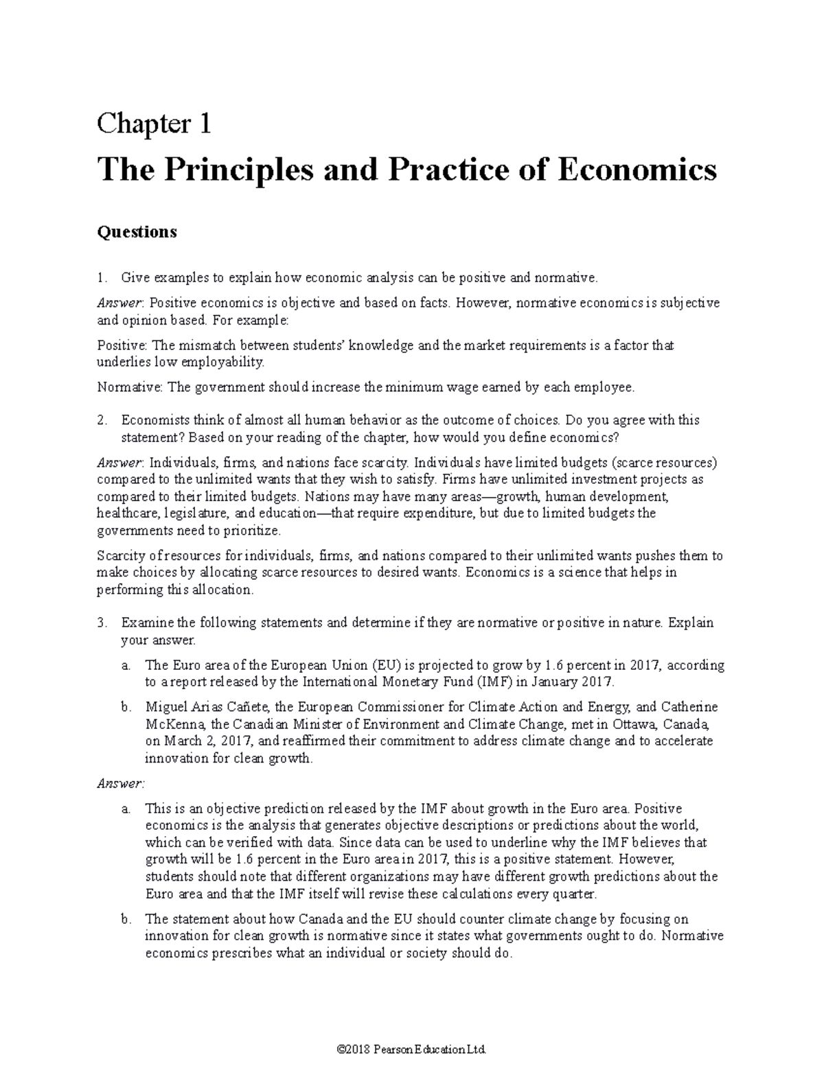 Ch01 - Questions and problems from Chapter 1 - Chapter 1 The Principles ...