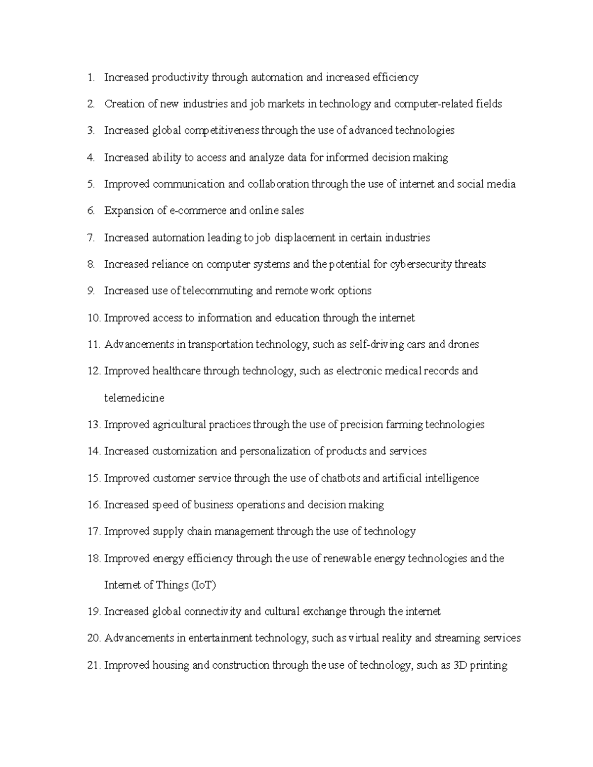 The impact of technology on the development of the American economy ...