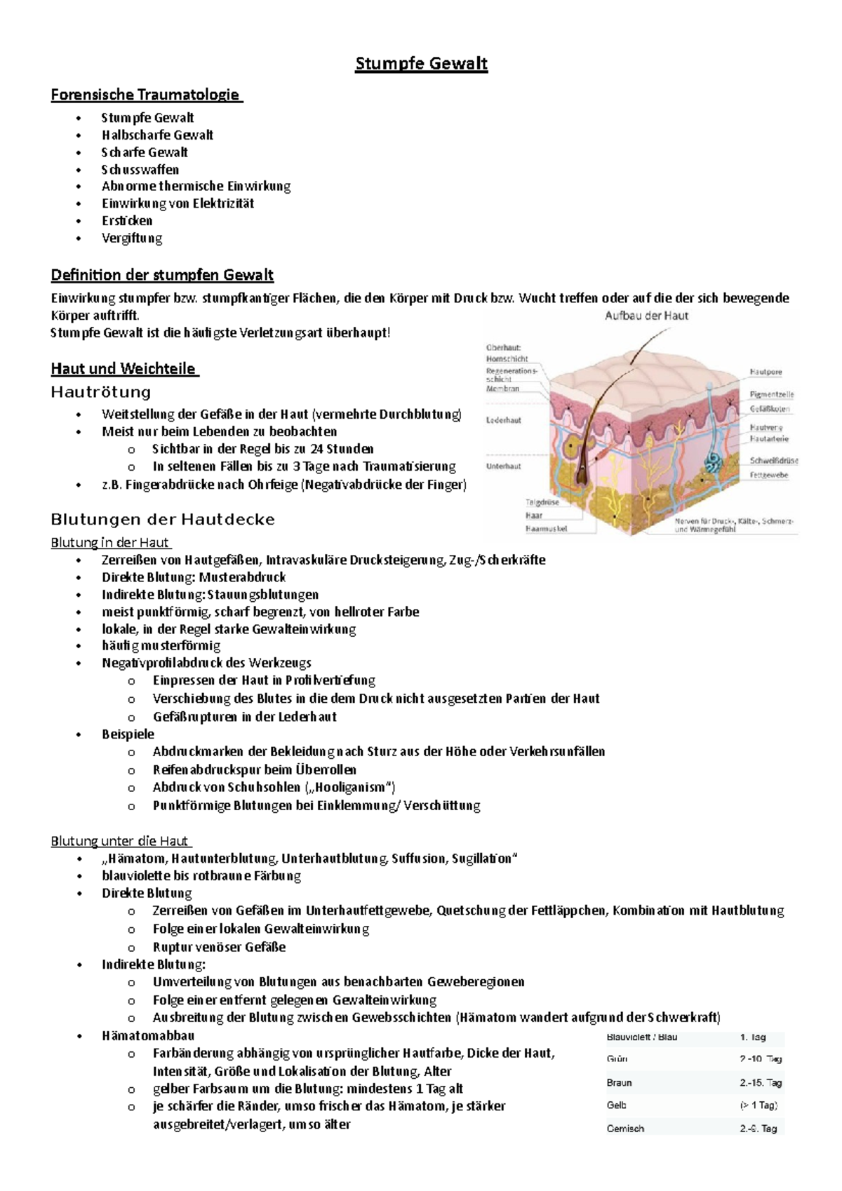 2 - Stumpfe Gewalt - Stumpfe Gewalt Forensische Traumatologie Stumpfe ...