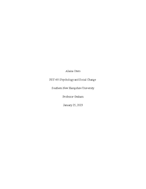 Ids 400 module two - Alaina Otero IDS 400 Diversity Southern New ...