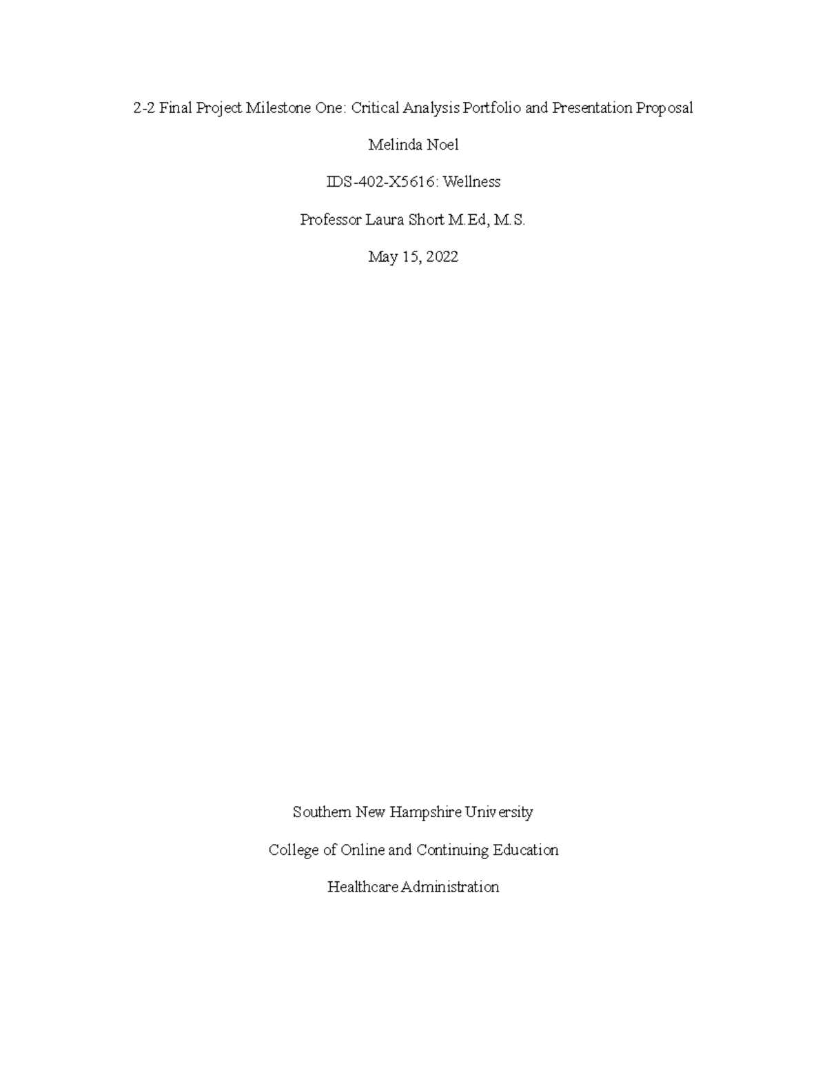 2-2 critical analysis portfolio - 2-2 Final Project Milestone One ...