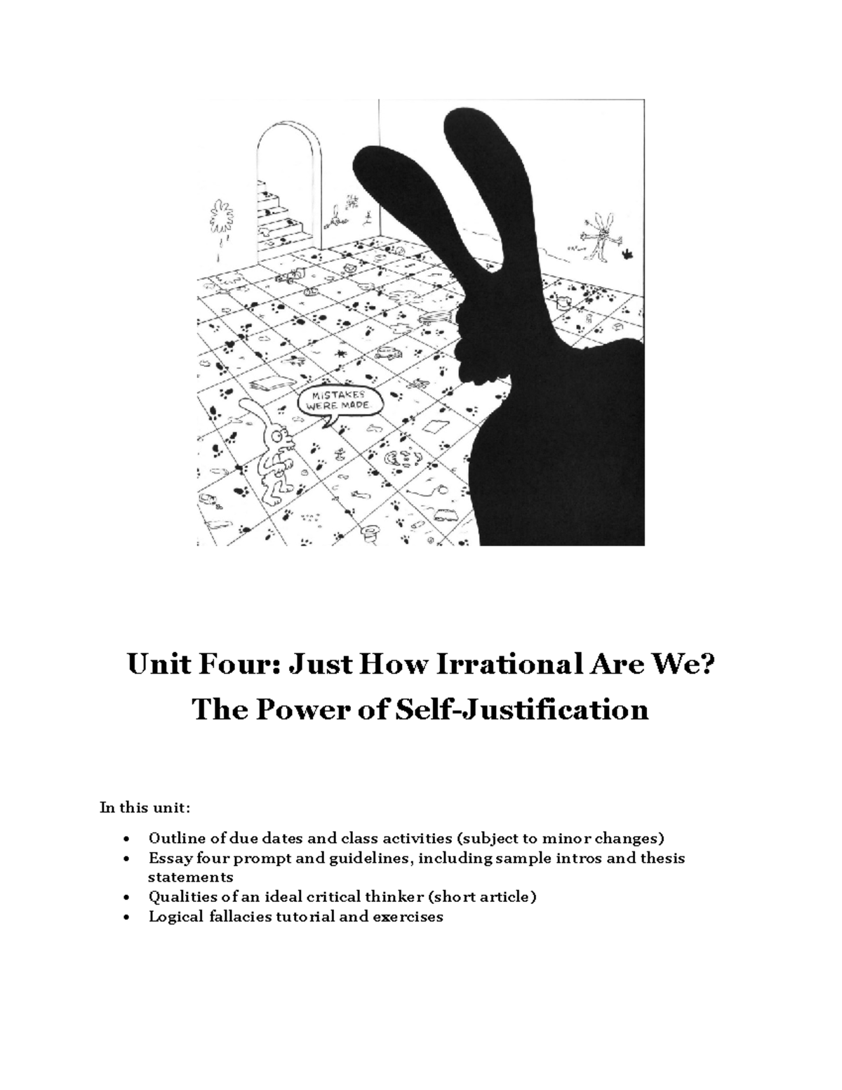 UNIT FOUR - nop - Unit Four: Just How Irrational Are We? The Power of ...