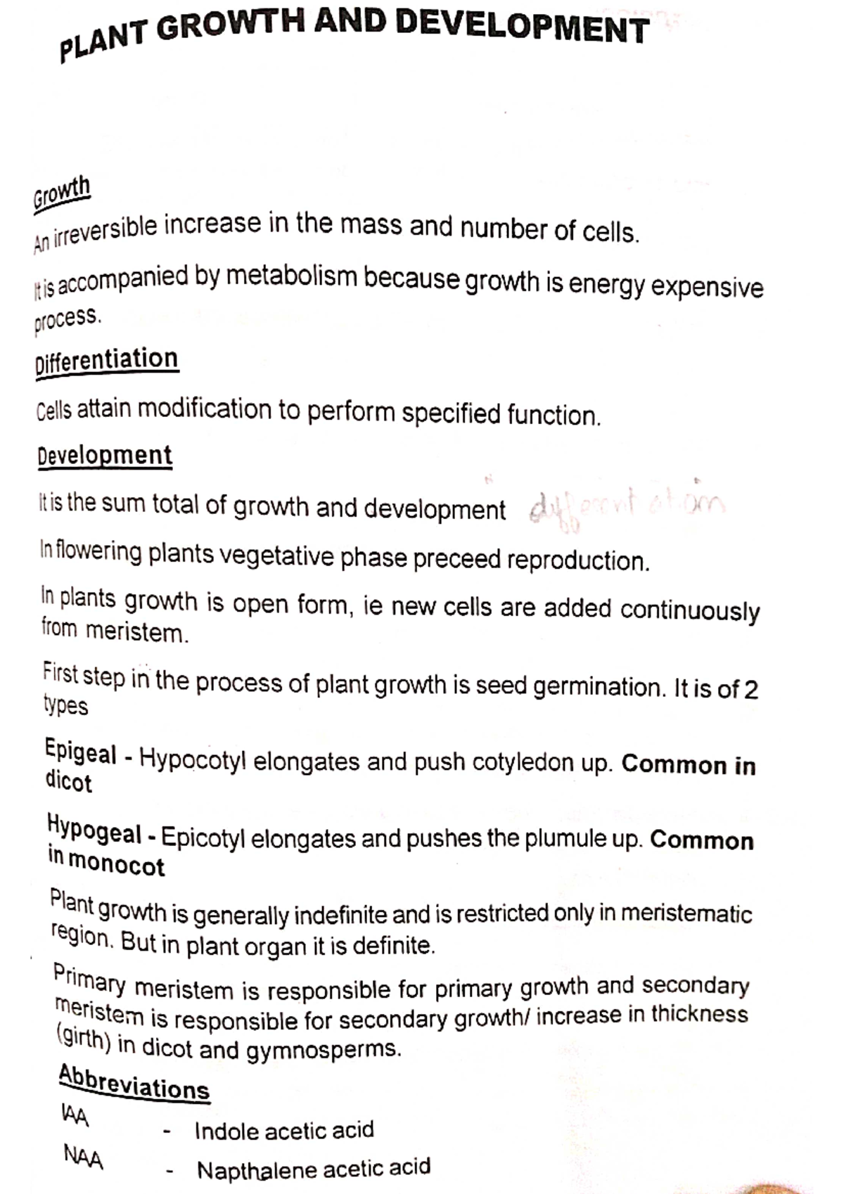 CHP 9 Plant growth and development - science - Studocu