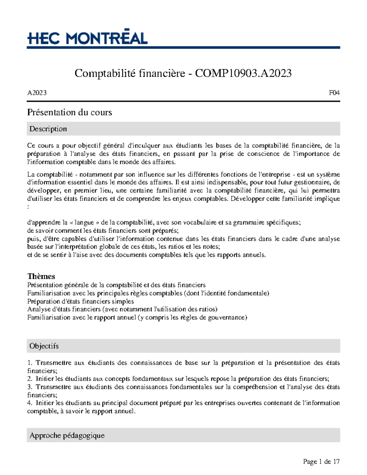 Plan_De_Cours_10903 - A2023 F 1. 2. 3. 4. Comptabilité financière ... Plan_De_Cours_10903 - A2023 F 1. 2. 3. 4. Comptabilité financière ...