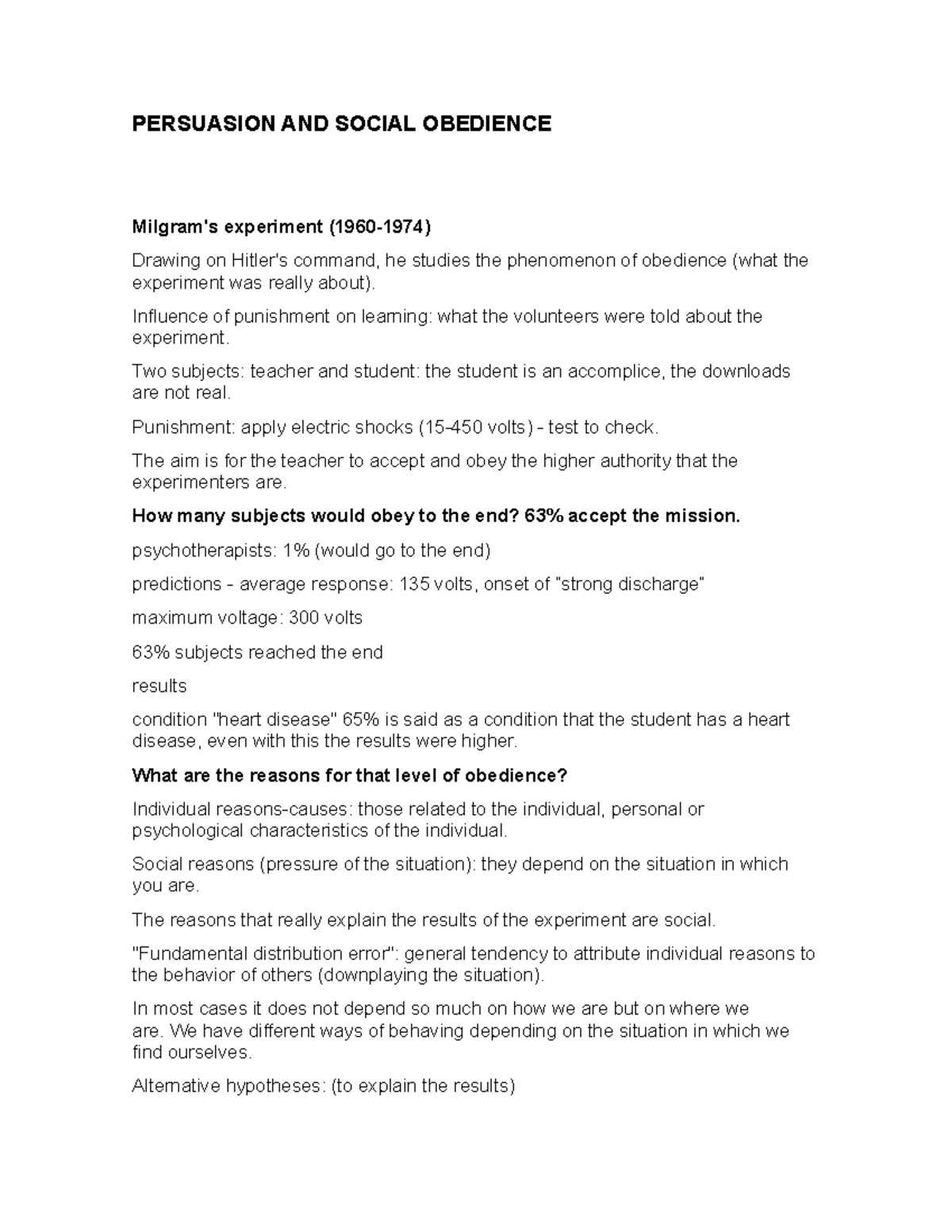 Persuasion and social obedience - PERSUASION AND SOCIAL OBEDIENCE ...