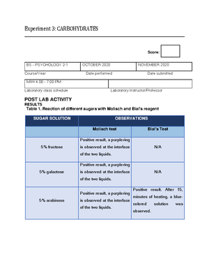 Nucleic Acid Pre-Lab Activity (Individual) - Experiment 5: EXTRACTION ...