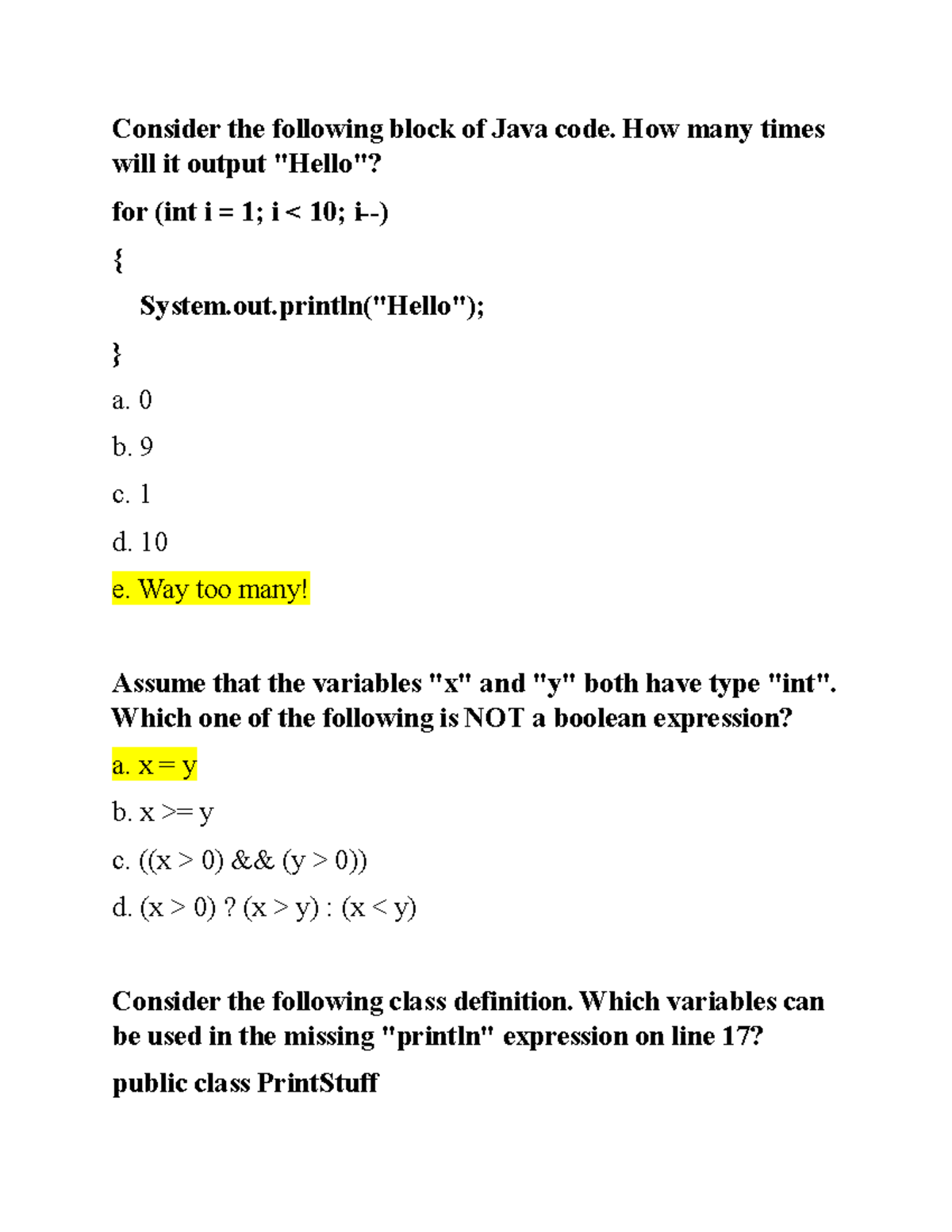 MY Graded quiz 1 - Lecture notes 1,2,3,4,5,6 - Consider the following ...