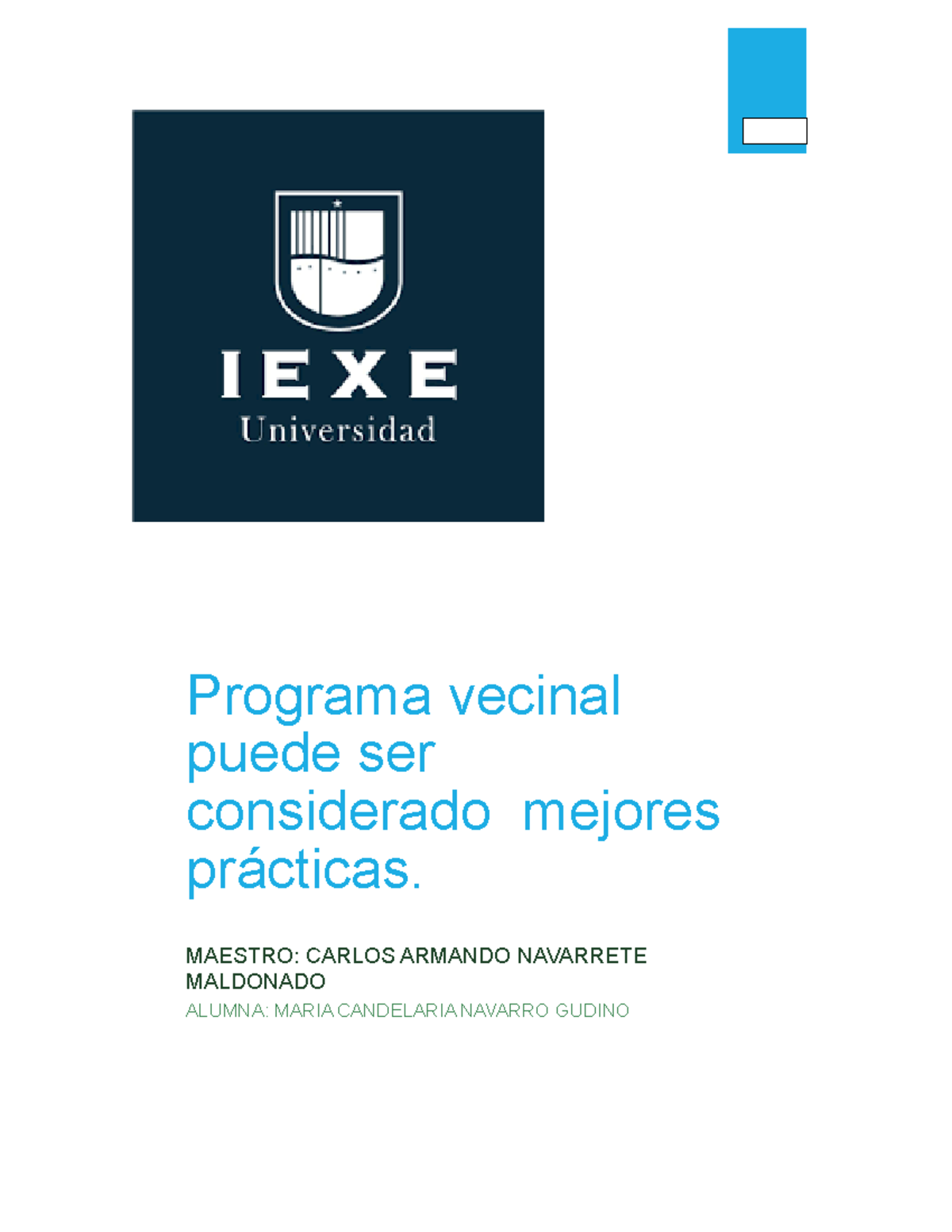 Mejores Practicas Candy - Programa vecinal puede ser considerado ...
