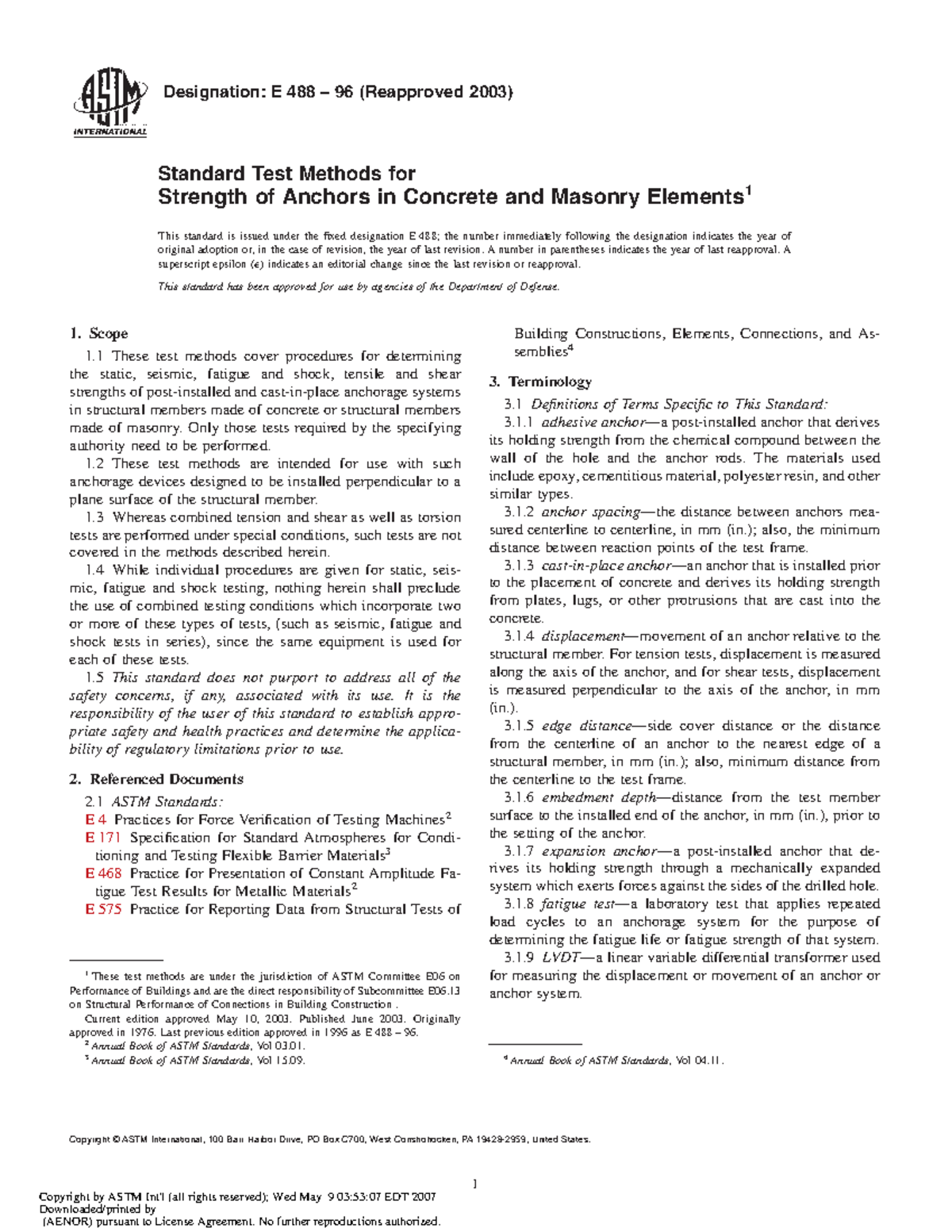 ASTM E488 - E488M - 18 - Designation: E 488 – 96 (Reapproved 2003 ...