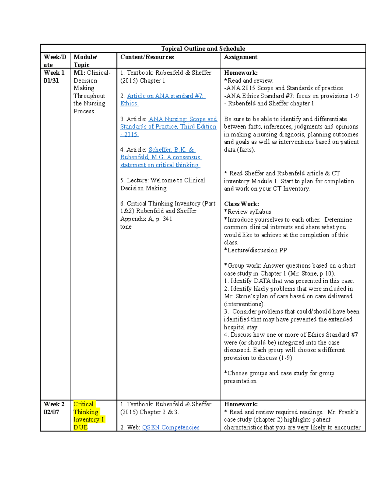Fall 406 2023 Topical Outline and Schedule stand alone - Copy - Topical ...