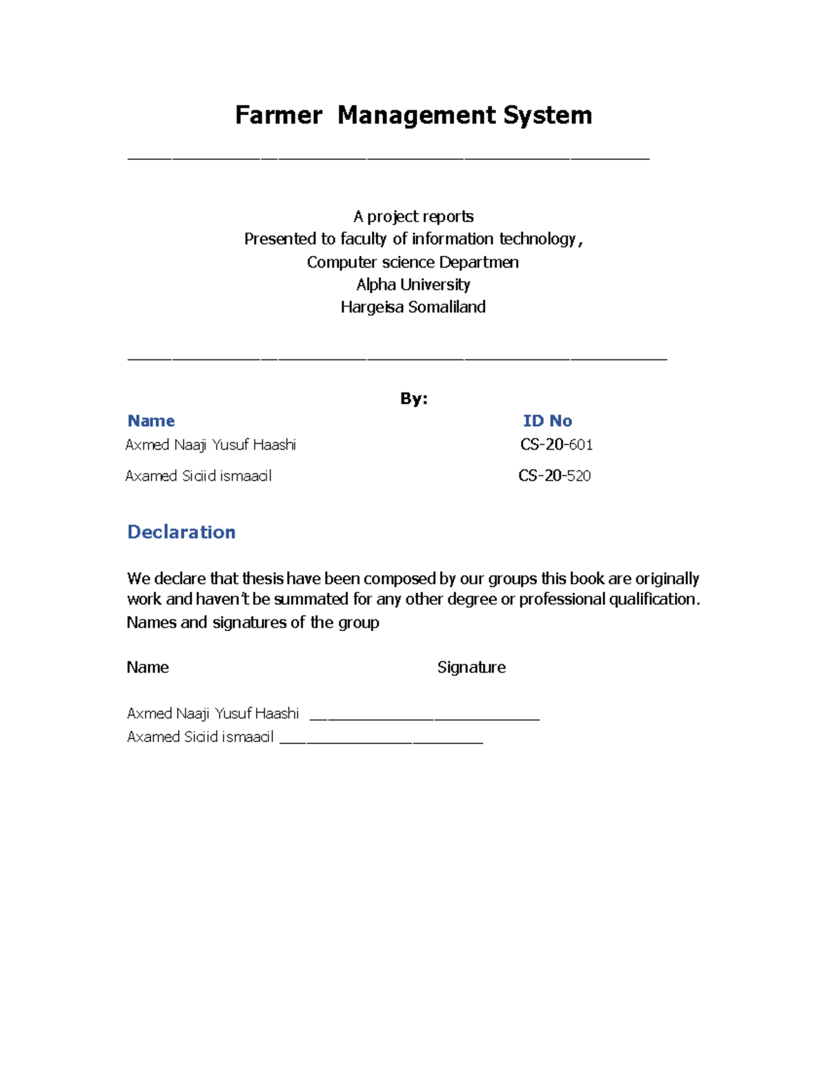 Farmer Management System - Farmer Management System - Studocu