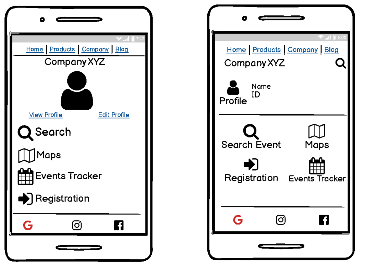 Hci - interface assignment - 7: Company XYZ Search Maps Registration ...