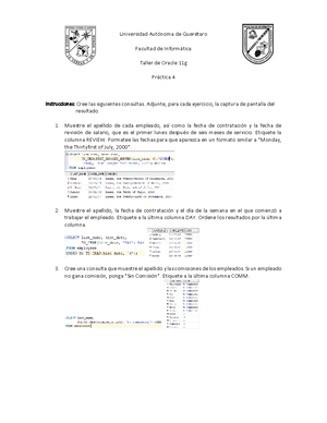 Plsql 3 1 Practice - Database Programming with PL/SQL 3-1: Review of SQL DML Practice Activities ...