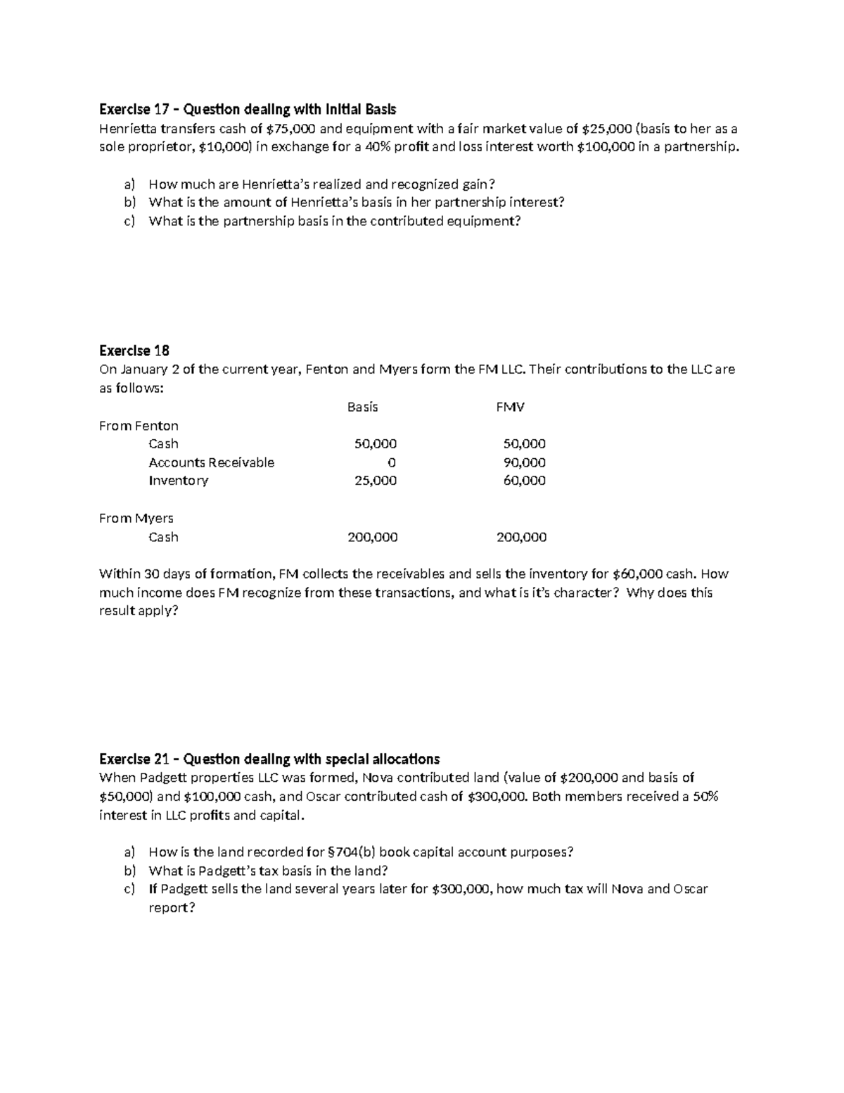 Ex4 Class Problems Chpt21 - Exercise 17 – Question dealing with Initial ...