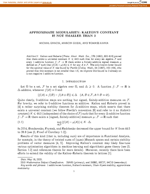 0702634 - Cours - arXiv:math/0702634v1 [math] 22 Feb 2007 The Annals of ...