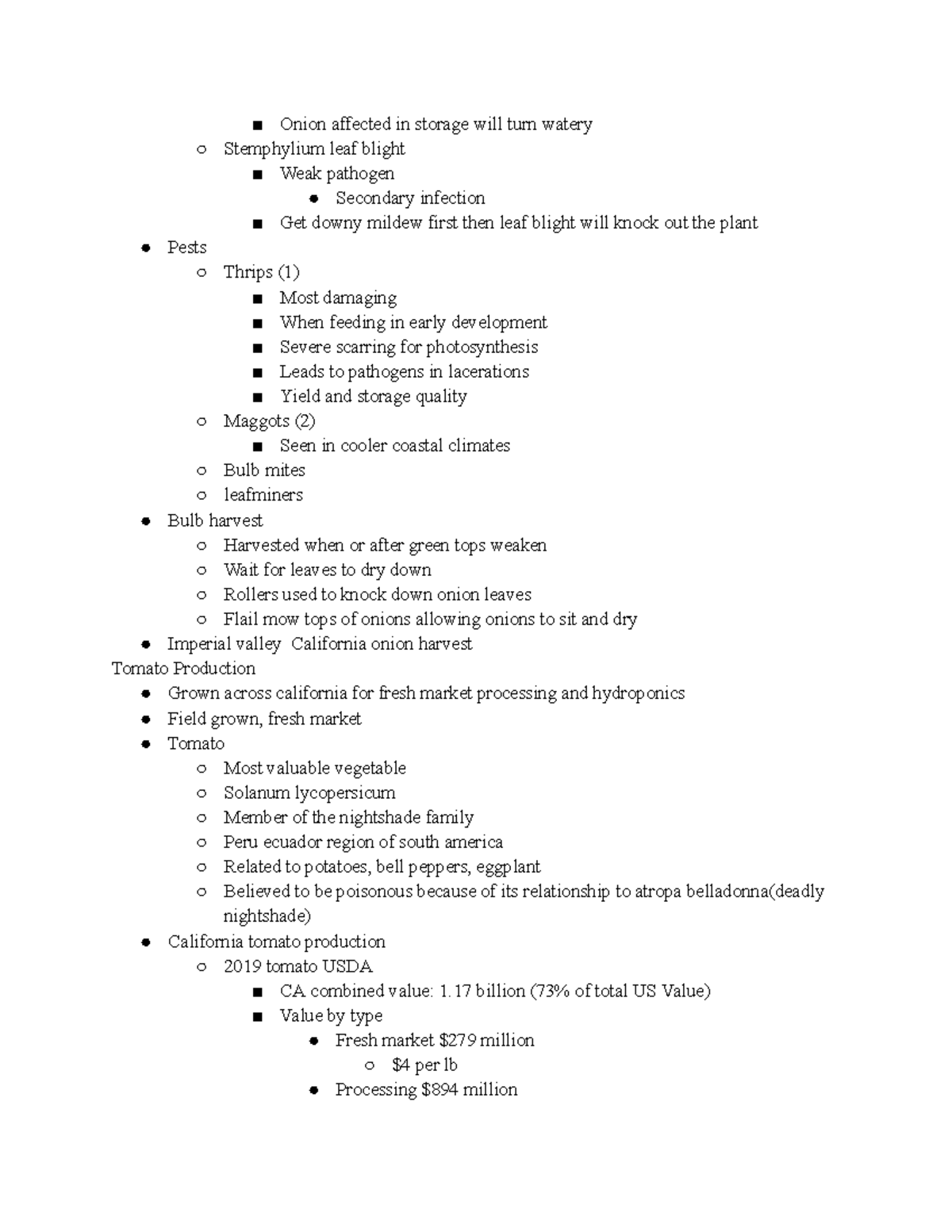 AEPS 190 21-26 - Lecture notes California Vegetable Production AEPS ...