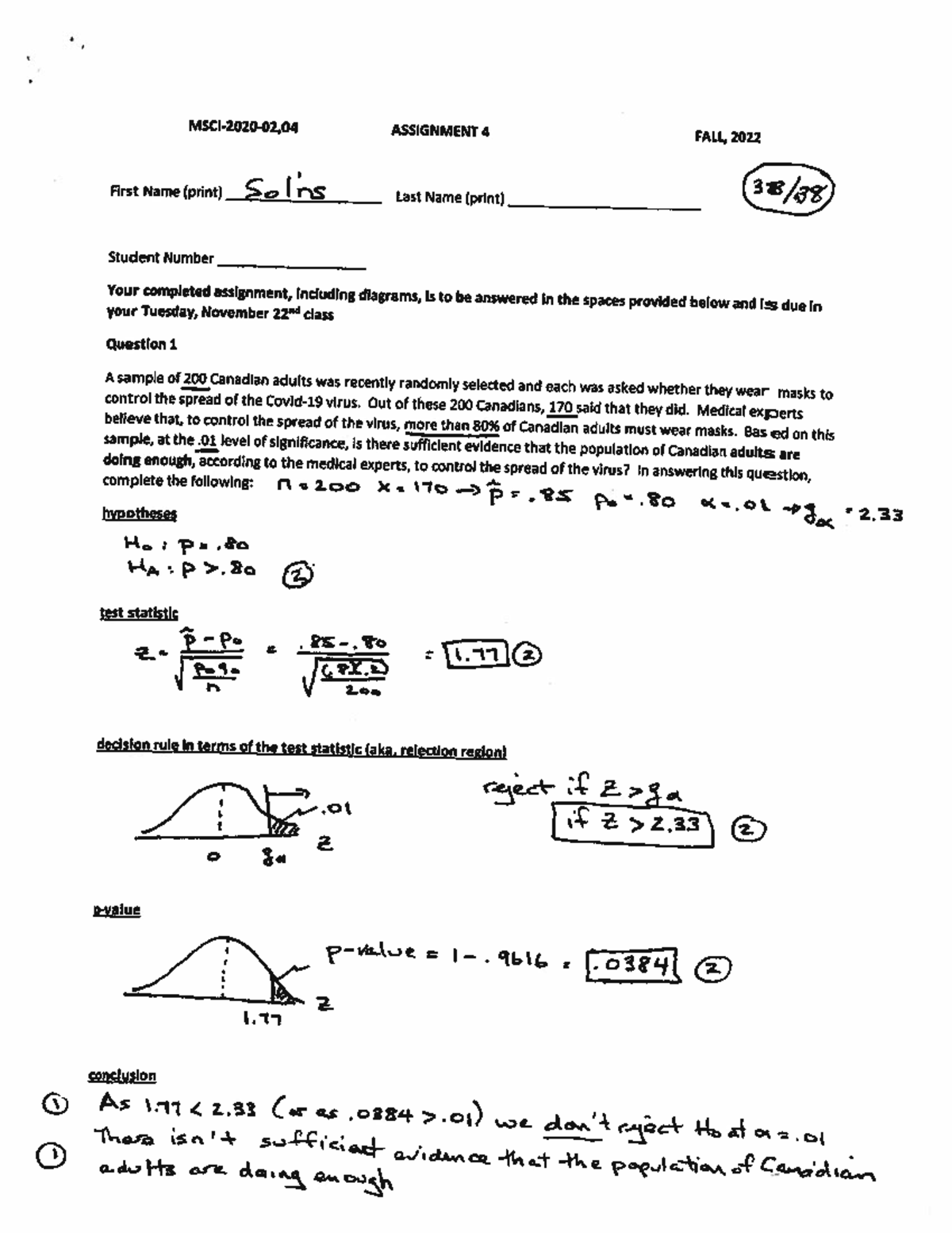 Assign 4 Solns - MSCI2200 - Studocu