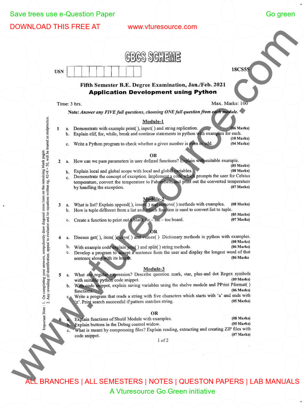 Feb-2021 - Question paper - Database Management Systems - Studocu
