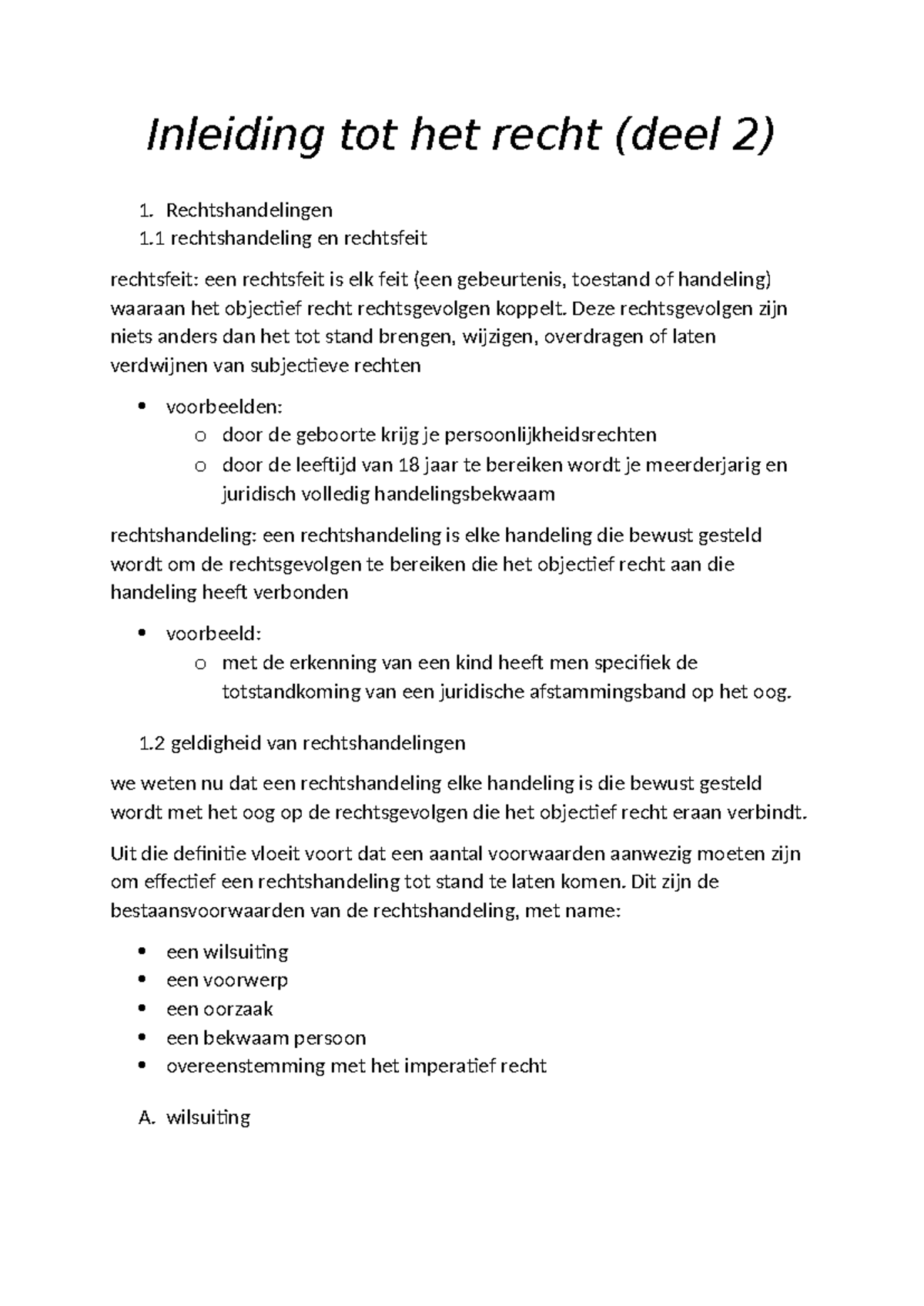 Inleiding tot het recht deel 2 - Deze rechtsgevolgen zijn niets anders ...