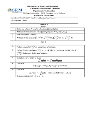 Unit3 - MA1003 – TRANSFORMS AND BOUNDARY VALUE PROBLEMS Unit 3 – One dimensional wave and heat ...