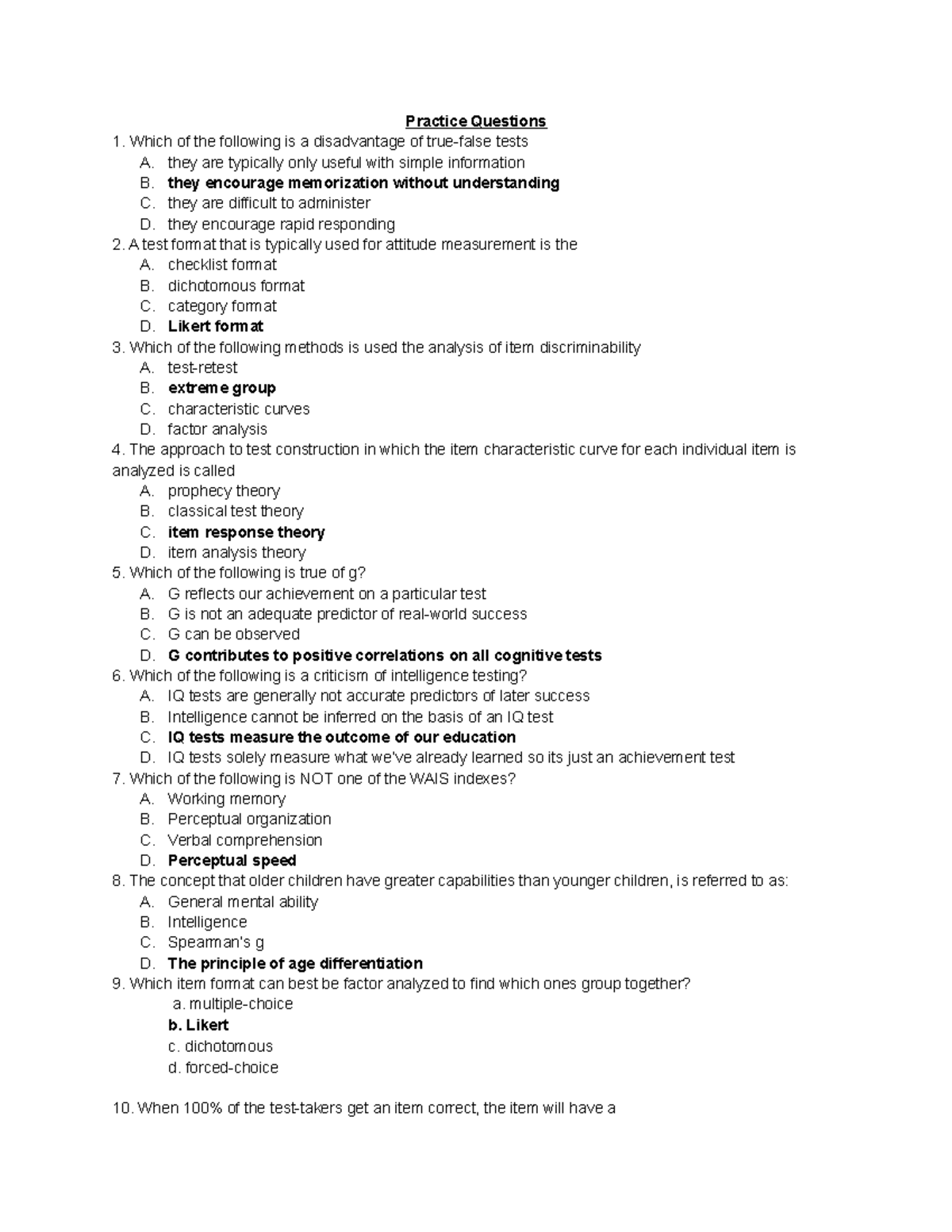 Sample practice Exam 2017 Questions And Answers Practice Questions 1