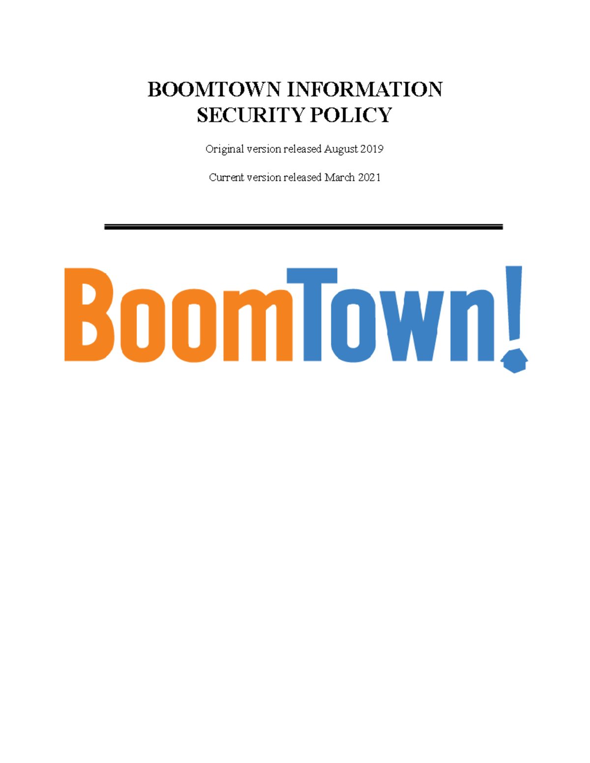 Boomtownsecuritypolciy - BOOMTOWN INFORMATION SECURITY POLICY Original ...