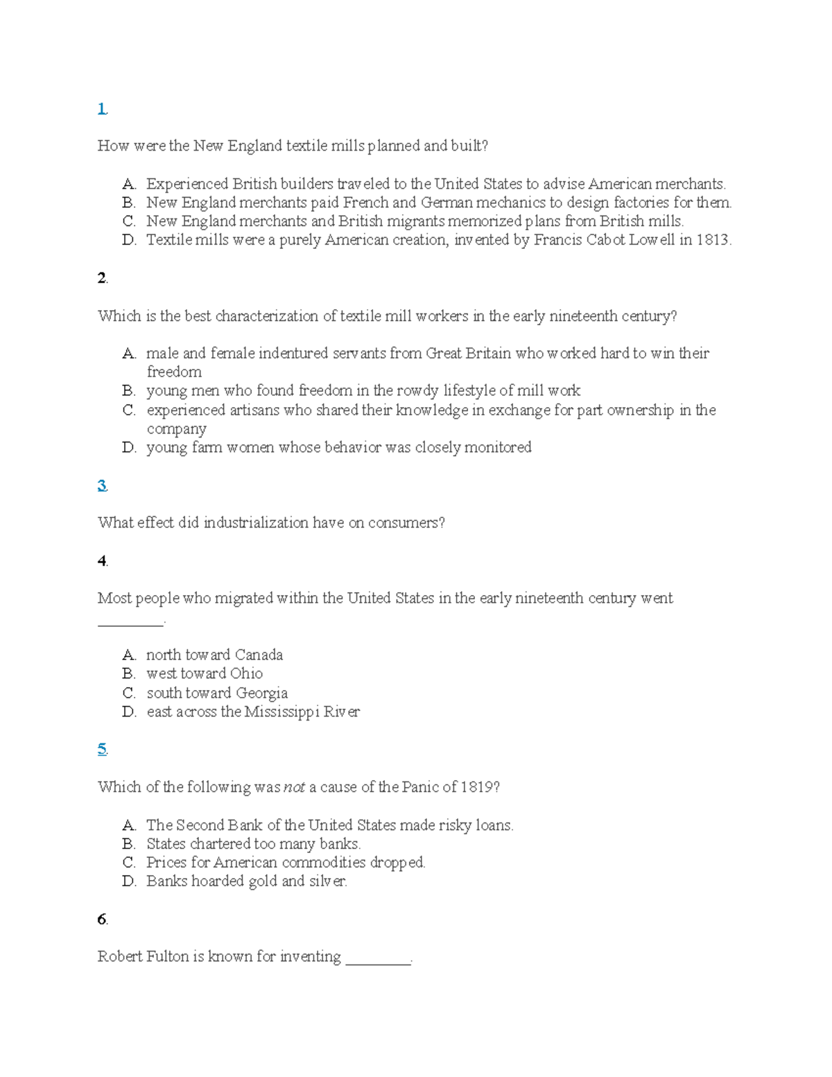 US History Chapter 9 Review Questions - 1. How were the New England ...