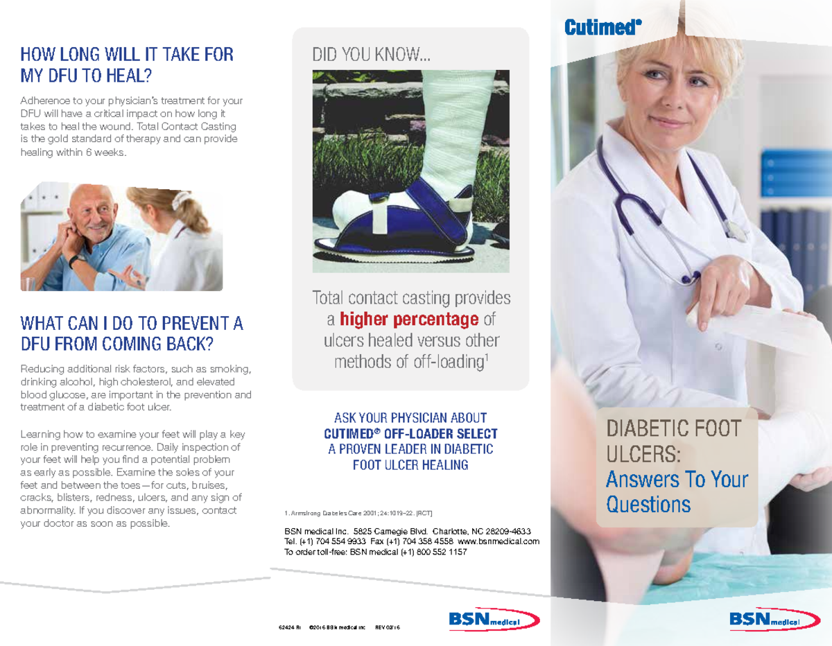 Dfu patient brochure - Important notes - diabetic foot ulcers: answers ...