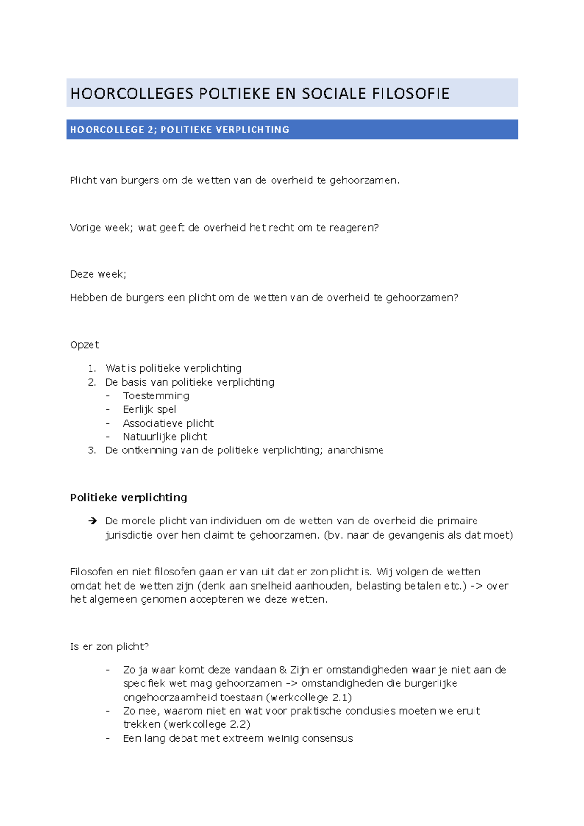 Hoorcolleges sociale en politieke filosofie - HOORCOLLEGES POLTIEKE EN ...