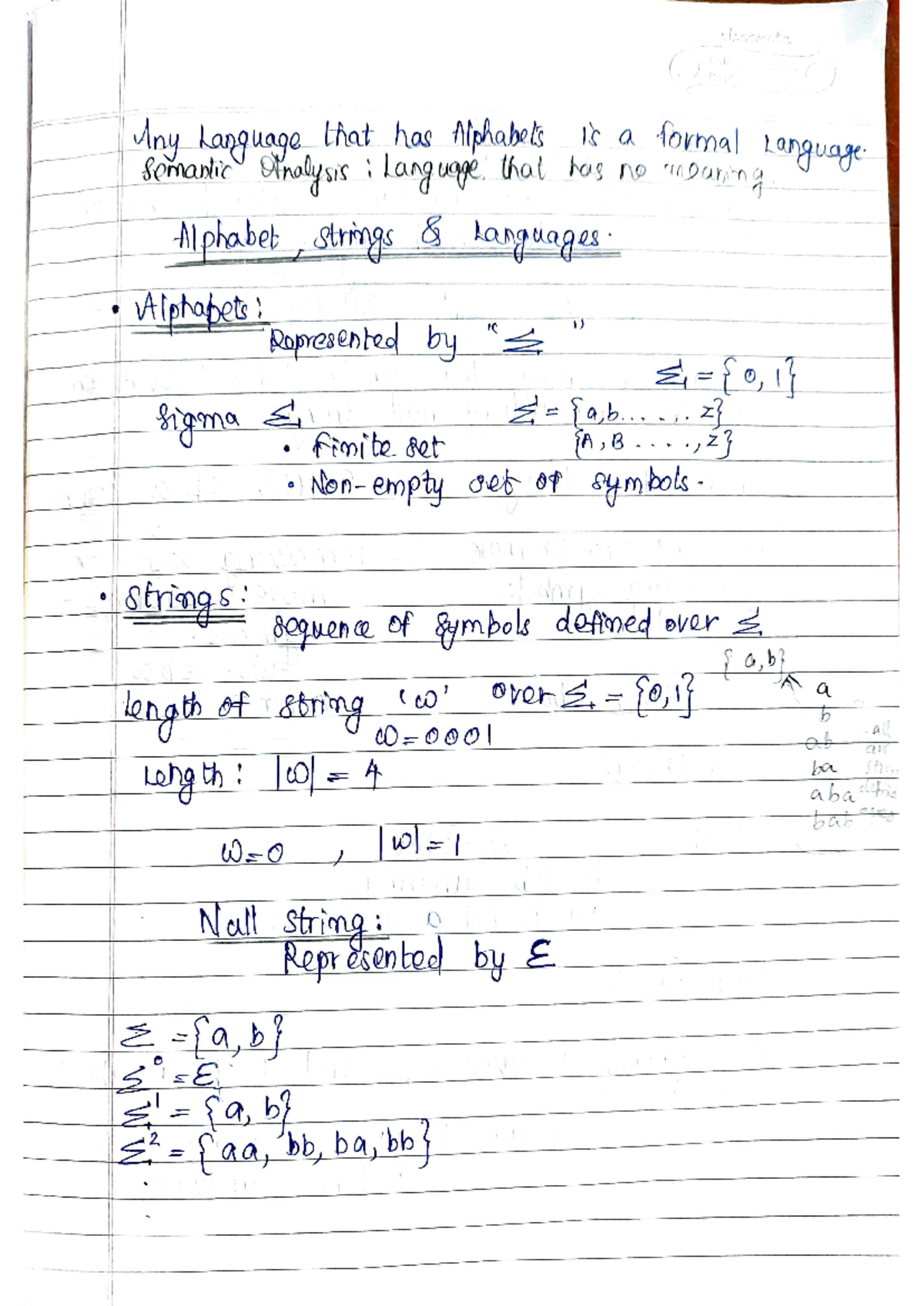 Module 1 - Formal Language And Automata Theory - Studocu