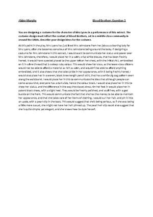 DNA- Leah analysis GCSE Drama - LEAH- Costume, hair, makeup Wears her ...