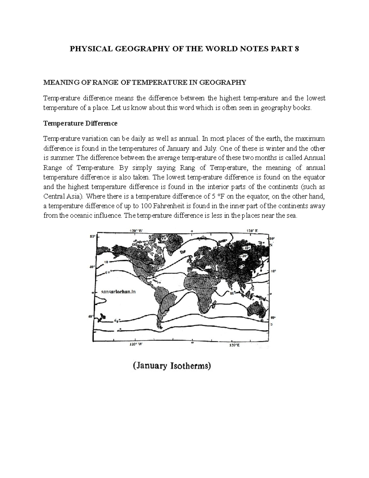 Physical Geography OF THE World Notes PART 8 - PHYSICAL GEOGRAPHY OF ...