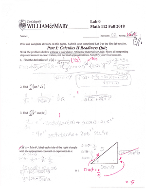 Lab 8 - Calculus II Lab 8 - 0 The College Of Math 112 Fall 2018 Lab 8 ...