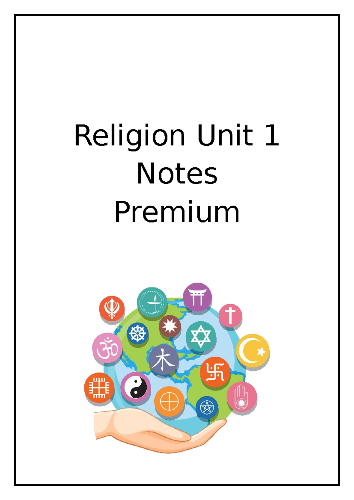UNIT 1 SOR Notes Premium - Religion Unit 1 Notes Premium Preliminary ...