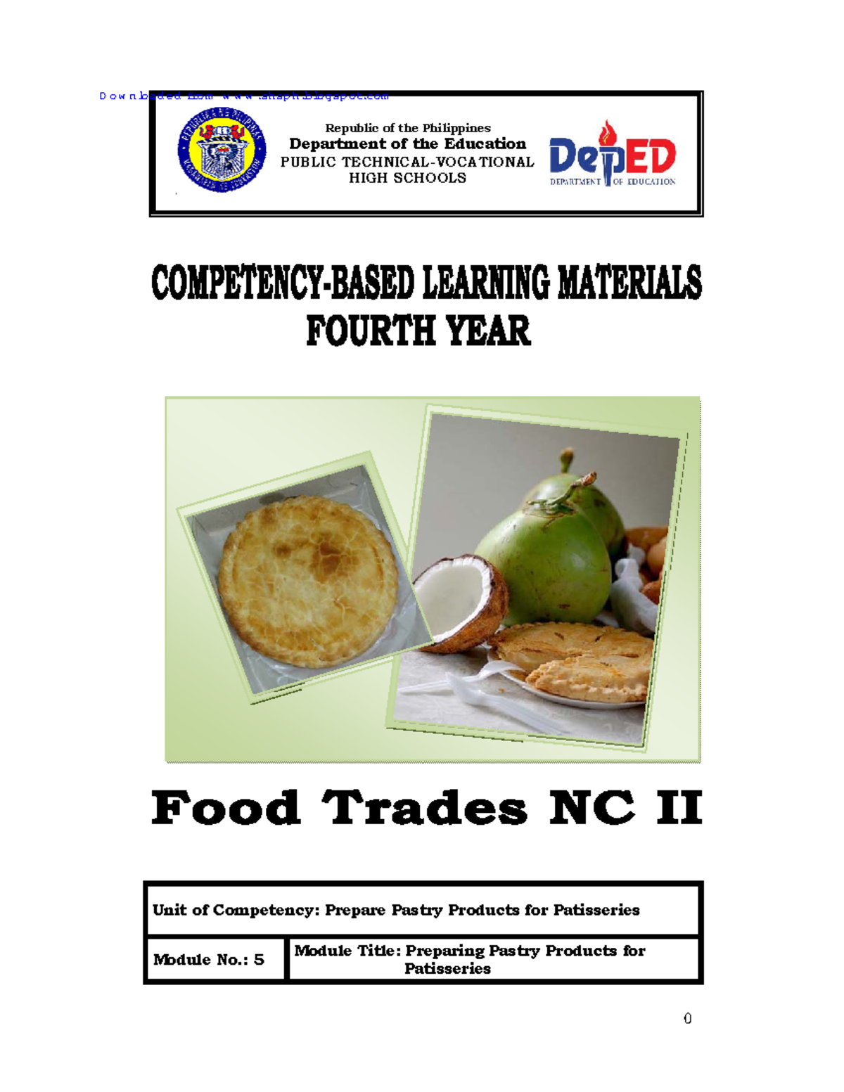 BPP Module 5 - bread and pastry production - Unit of Competency: Prepare Pastry Products for ...