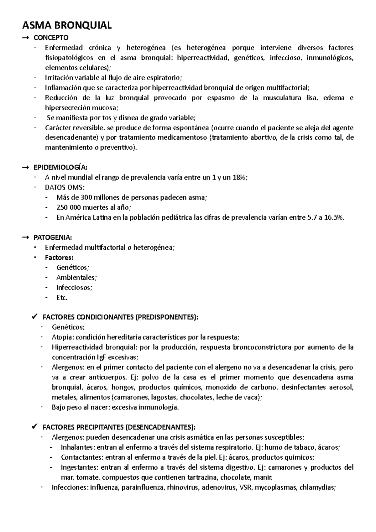 Asma Bronquial - CM P1 - resumo CM - ASMA BRONQUIAL CONCEPTO ...