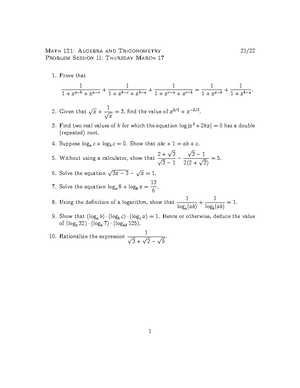 Algebra and trigonometry - College Algebra - Studocu
