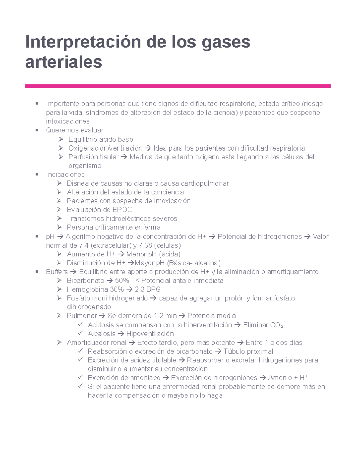 Interpretación de los gases arteriales - de los gases arteriales ...