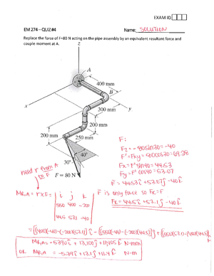 HW #8 - Fall 2022 CE 274 Assignment # 8 - E M 274 - Studocu