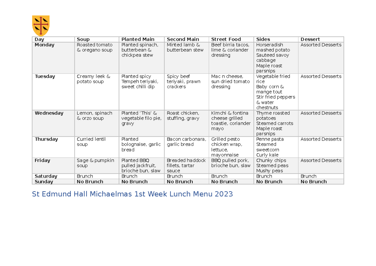 MT23 1st Week Student Menu - Day Soup Planted Main Second Main Street ...