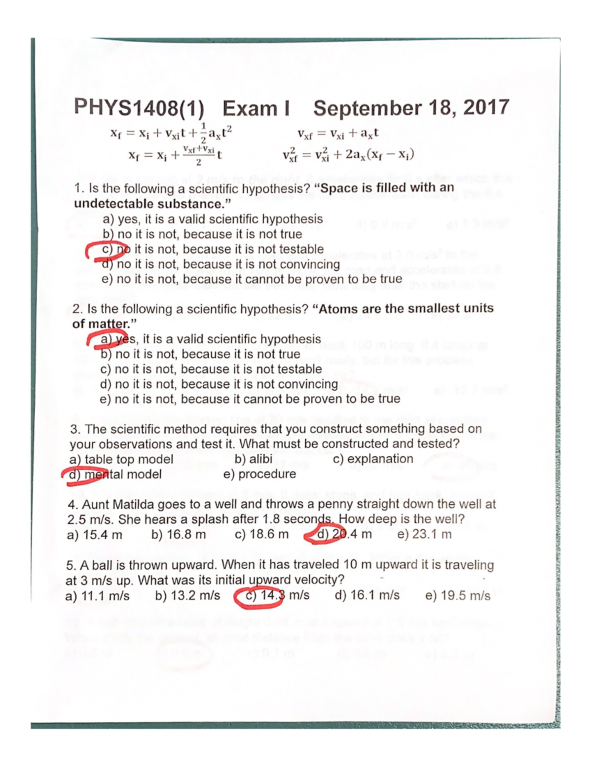 Exam example 1408 Lamp - exam - PHYS1408(1) Exam I September 18, 2017 1 ...
