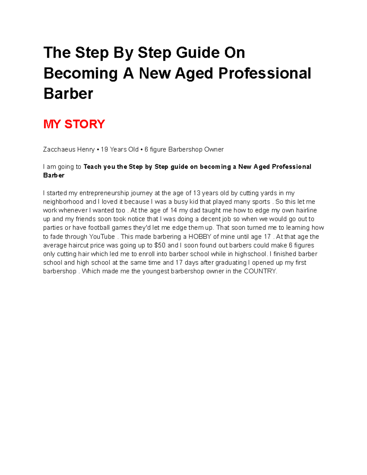 The Step by Step Guide on becoming a new age professional barber 💈-1 ...