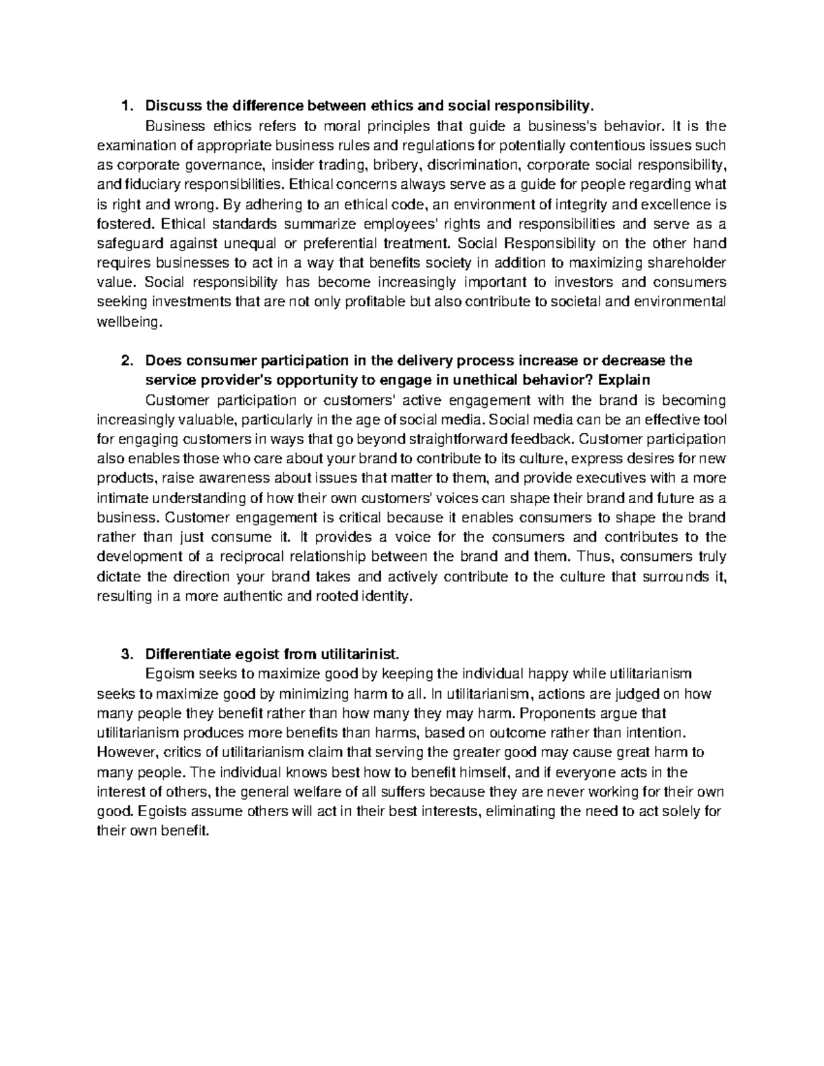 Services marketing assignment 1 midterm - 1. Discuss the difference ...