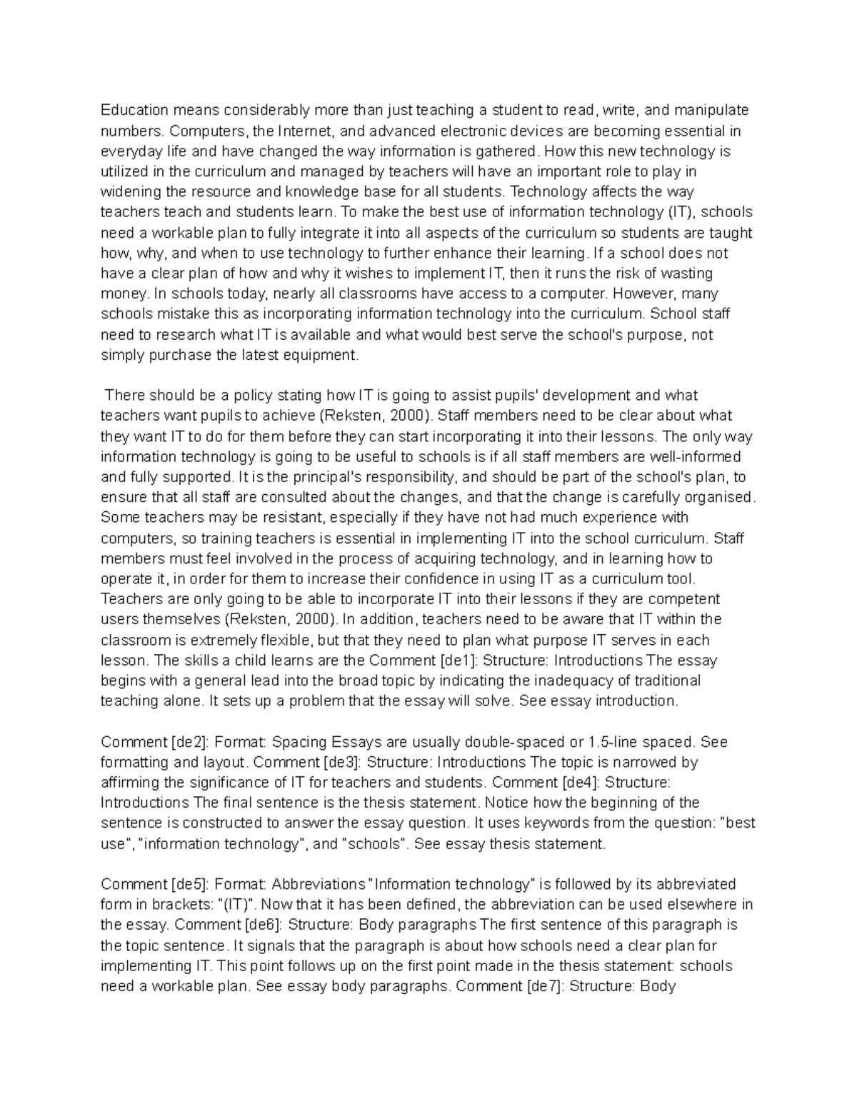 Education Essay - Education means considerably more than just teaching ...