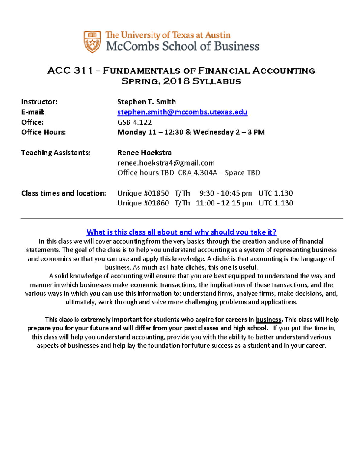 ACC 311 Fundamentals of Financial Accounting Smith - ACC 311 ...