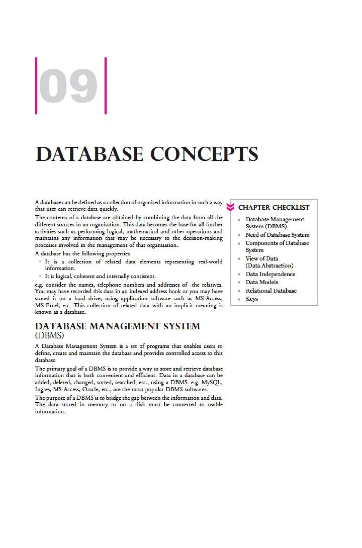 9. Database Concepts - computer science - Studocu